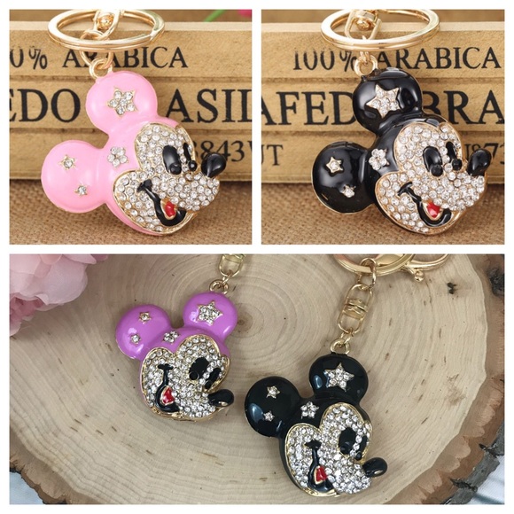 Accessories | Crystal Mickey And Minnie Mouse Keychain Charm | Poshmark